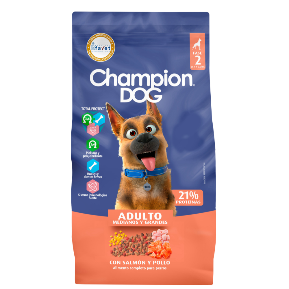 CHAMPION ADULTO SALMÓN Y POLLO 18 KG